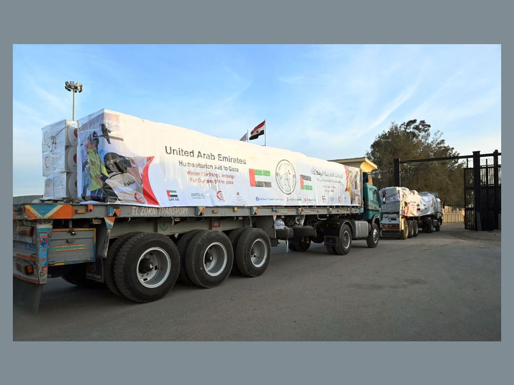 Three UAE aid convoys reach Gaza Strip as part of Operation Chivalrous ...