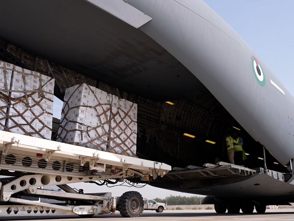 Three aircraft carrying more than 105 tonnes of aid flew to Afghanistan ...