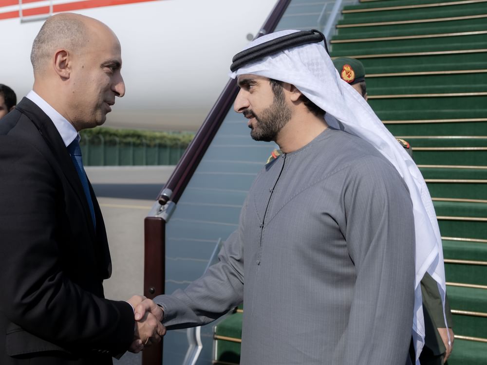 Hamdan bin Mohammed arrives in Baku to participate in Azerbaijan’s ...