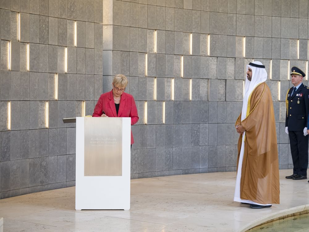 Theyab bin Mohamed bin Zayed receives President of Slovenia at Wahat Al ...