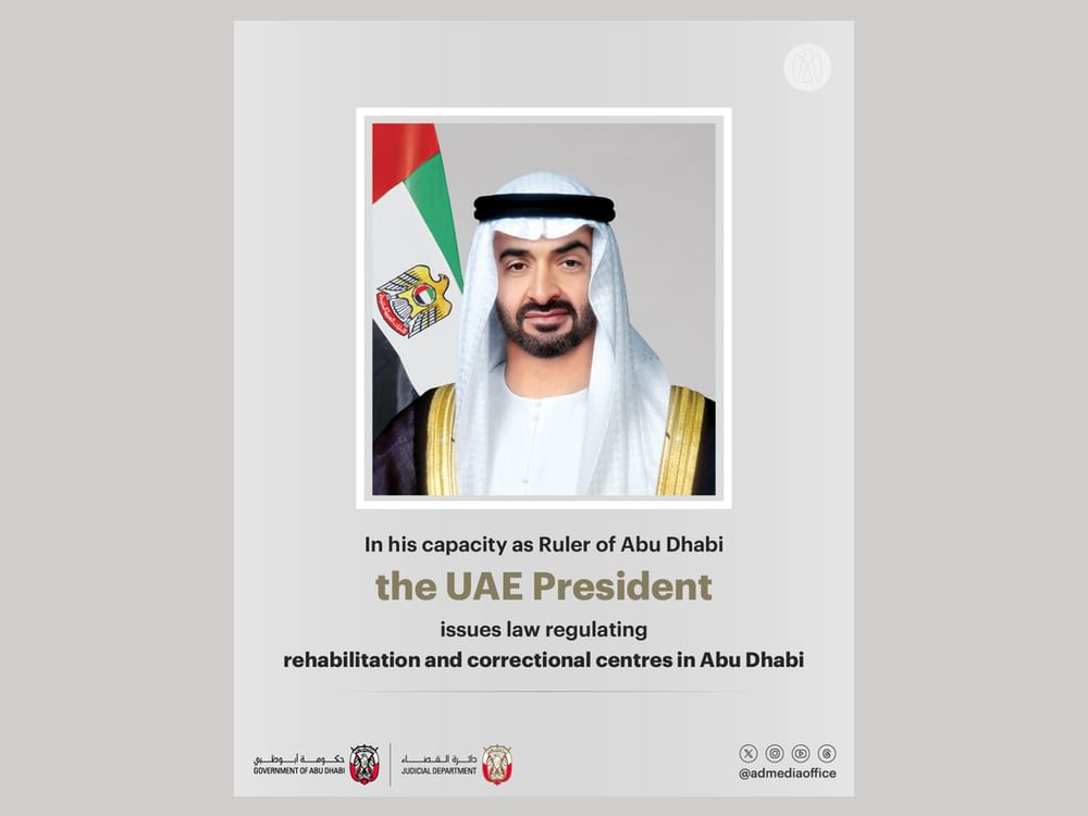 UAE President issues law regulating rehabilitation and correctional ...