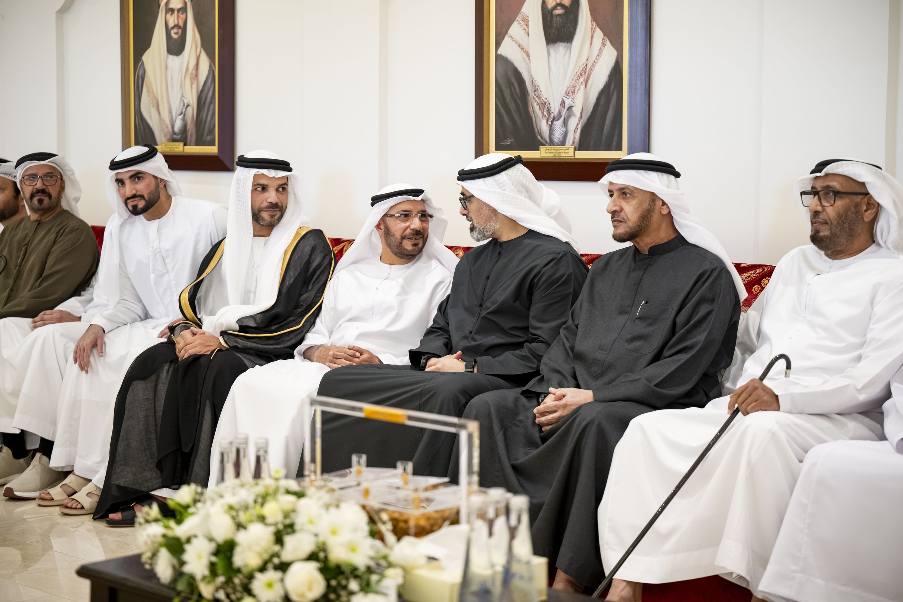 Khaled bin Mohamed bin Zayed attends Mansour Ibrahim Nasser Al-Alawi wedding reception ...