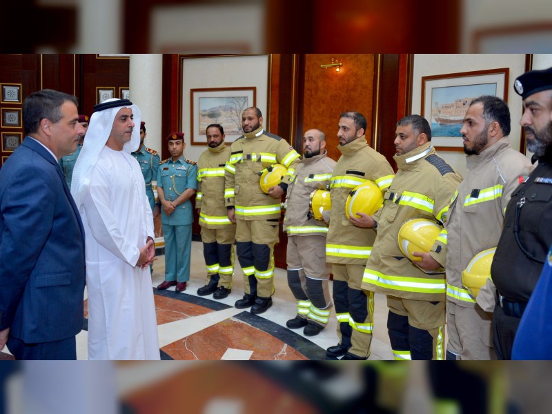 UAE Interior Minister honours 11 firefighters who rescued 17-year-old ...