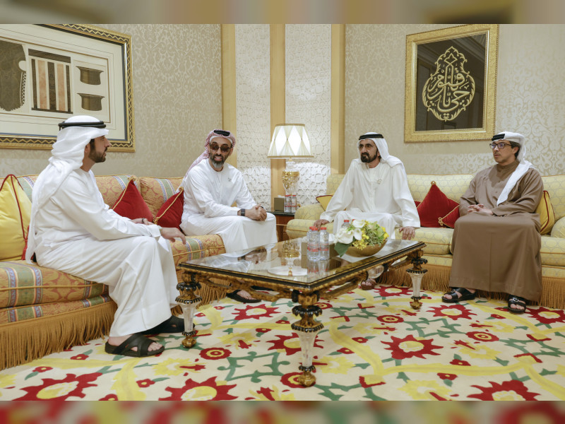 Mohammed bin Rashid meets with Tahnoun bin Zayed and Mansour bin Zayed ...