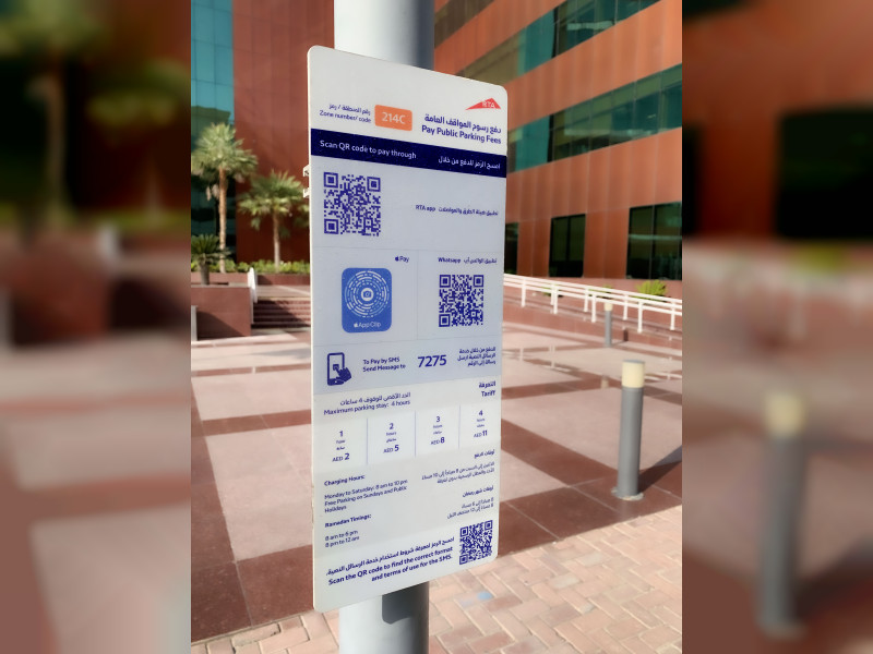 RTA installs 17,500 directional signs for public parking across Dubai ...