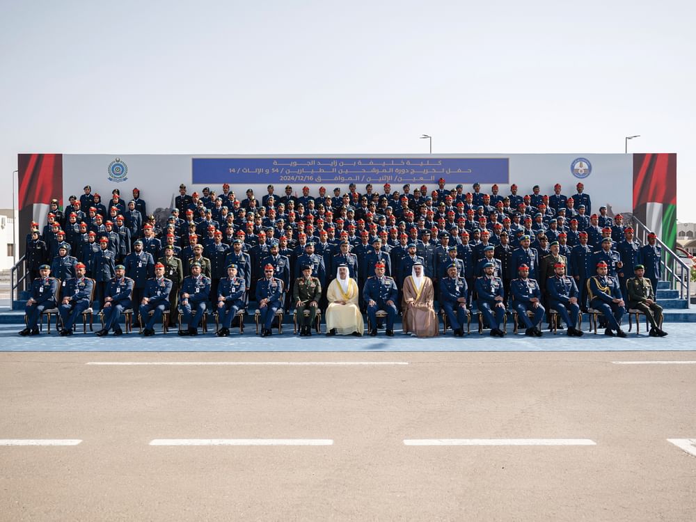 Hazza bin Zayed attends graduation ceremony at Khalifa bin Zayed Air ...